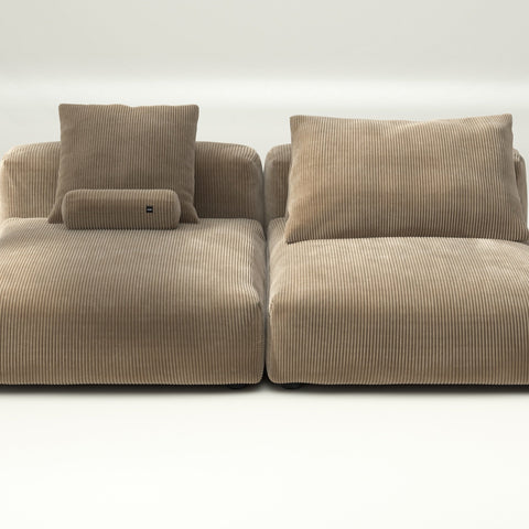 vetsak | Sofa Set 01 XLarge - Cord Velour - Sand | Sofa Modulable | 3 ...